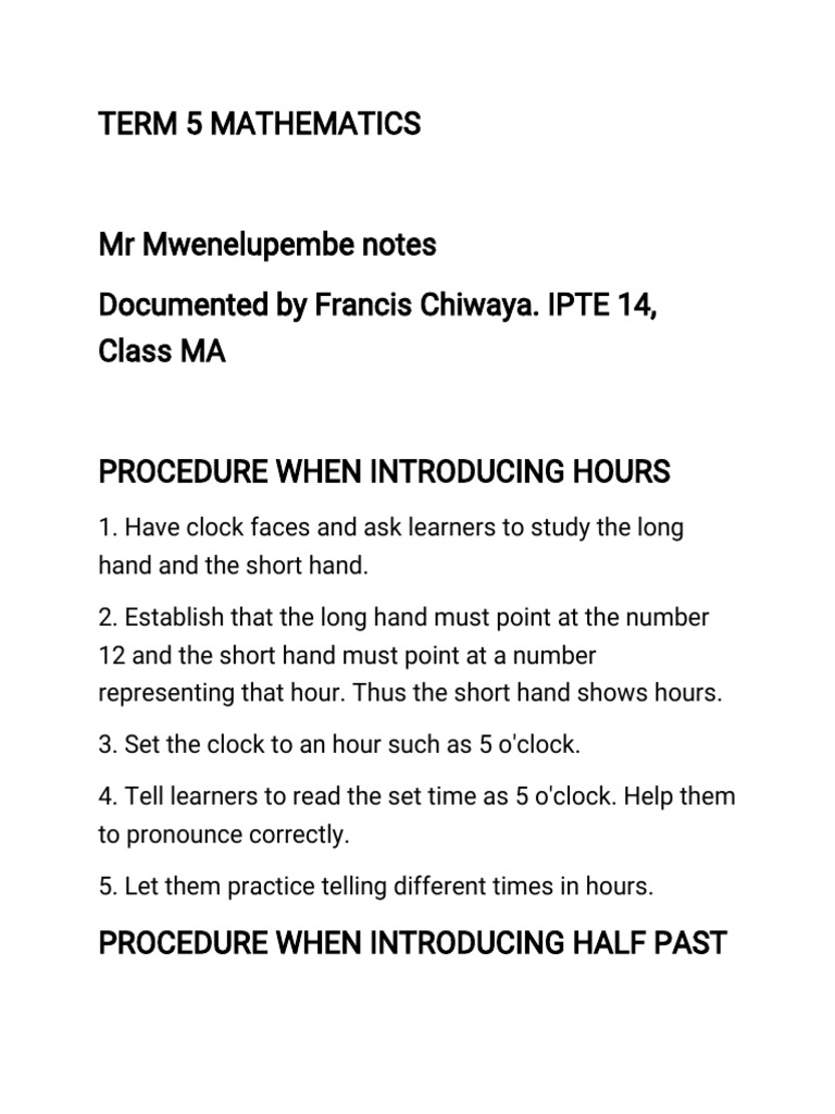 Maths Module 5 Summary Notes | PDF | Shape | Educational Assessment