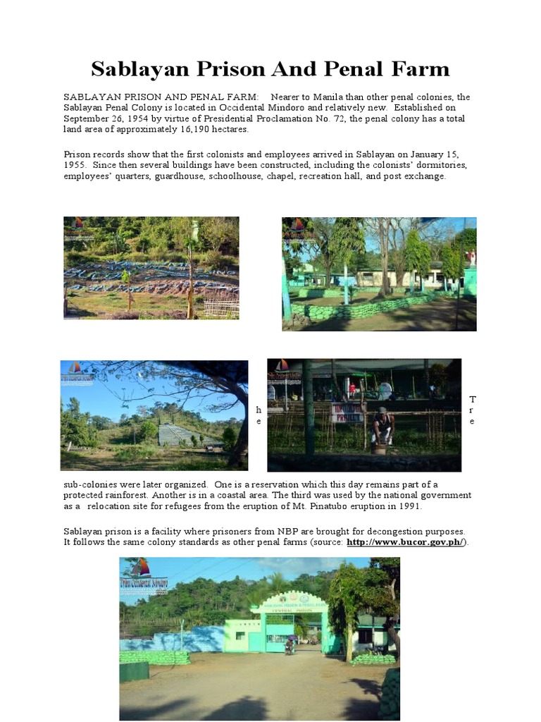 Sablayan Prison and Penal | PDF