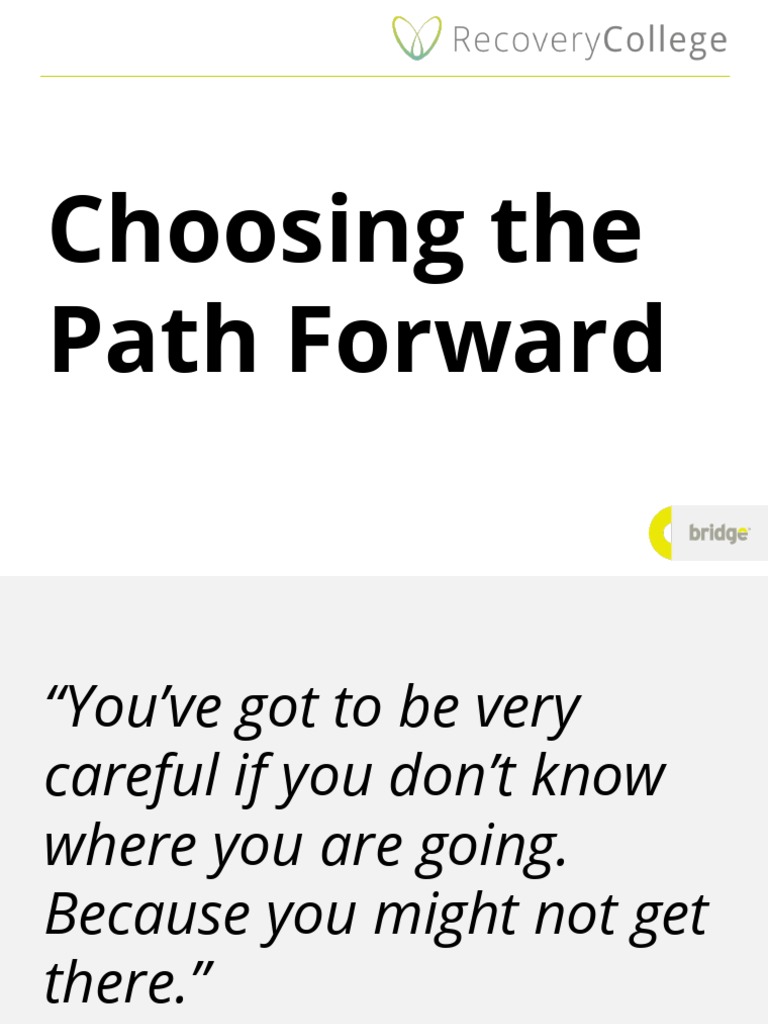 Choosing The Path Forward Workbook | PDF | Cognitive Psychology ...