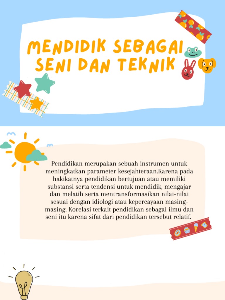 Mendidik Sebagai Seni Dan Teknik | PDF