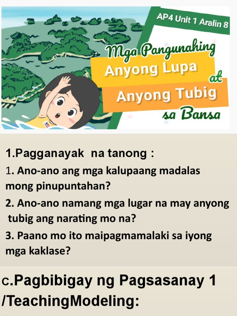 Anyong Lupa at Tubig Q-1 W-6 | PDF