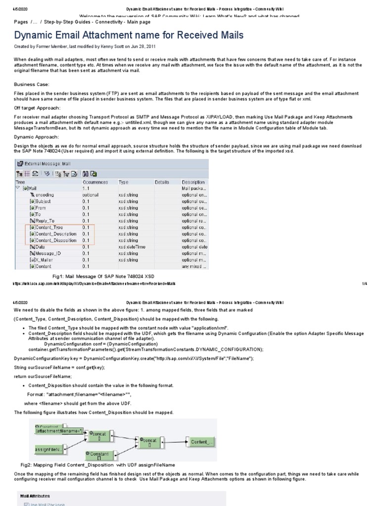 Dynamic Email Attachment Name For Received Mails - Process Integration ...