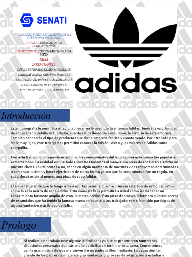 Adidas | PDF | Calidad (comercial) | Gestión estratégica