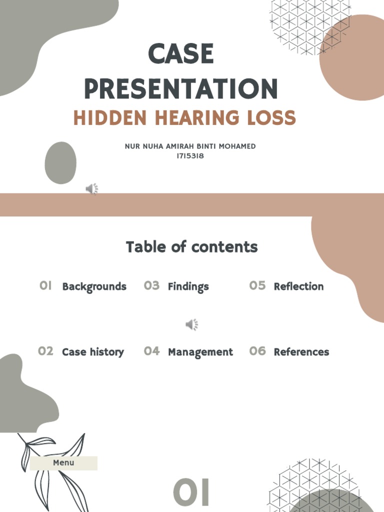 Case Presentation Audiology | PDF | Hearing | Hearing Loss