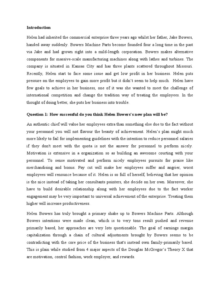 Ob Case Study | PDF | Employment | Leadership