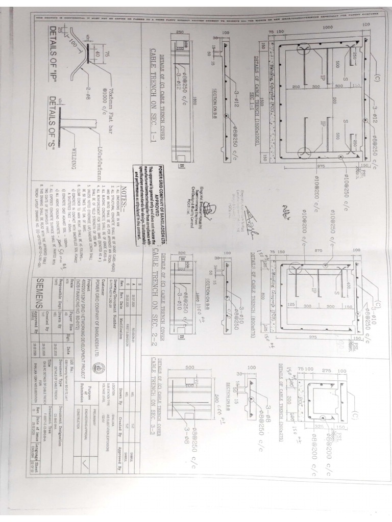 Structural Design of Outdoor Cable Trench | PDF