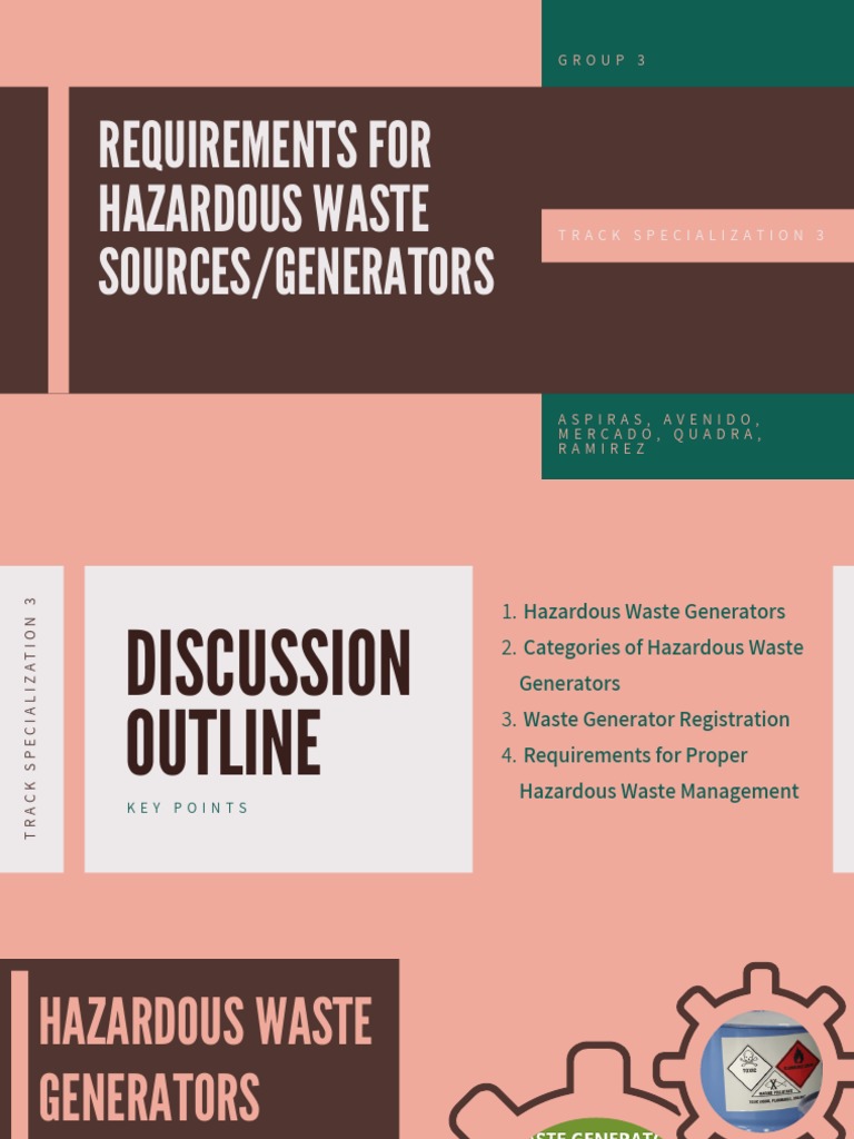 Module 7 - Requirements For Hazardous Waste Sources & Generators | PDF ...