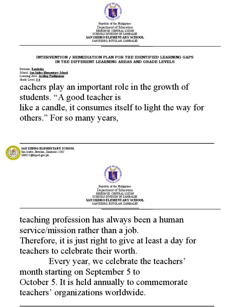 Ap Intervention. | Download Free PDF | Teachers | Learning