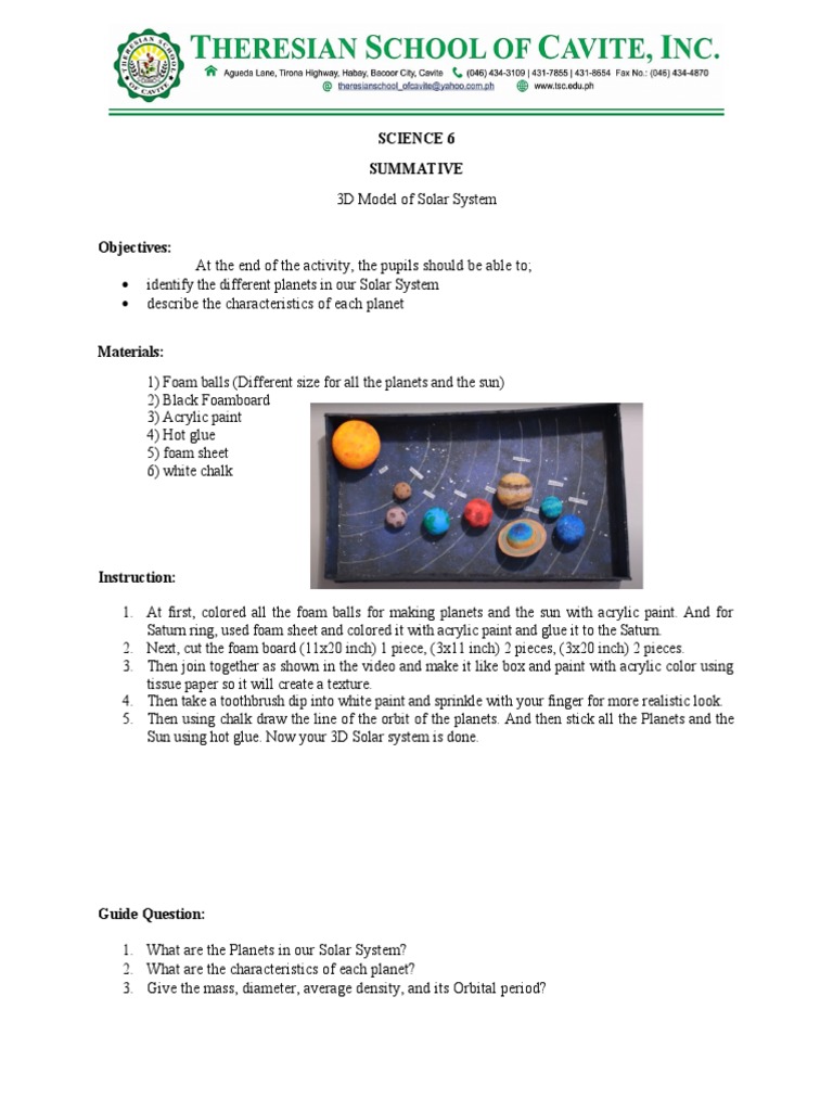 Grade 6 Science 4TH | PDF | Planets | Solar System