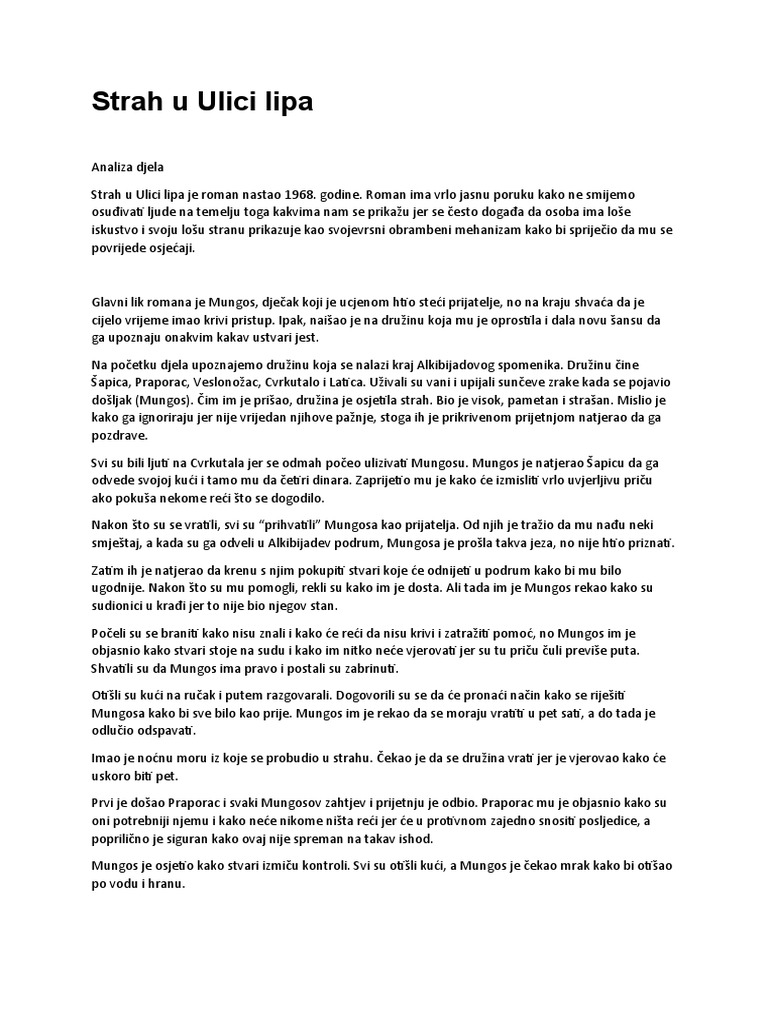 Strah U Ulici Lipa | PDF