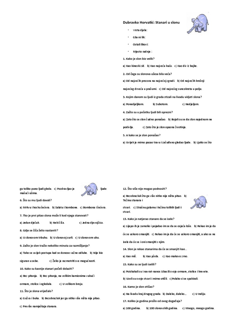 Stanari U Slonu | PDF