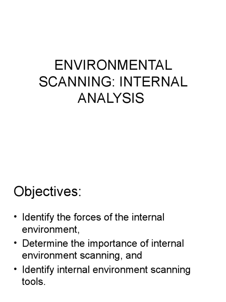 c3 l4. Environmental Scanning Internal Analysis | PDF | Swot Analysis ...