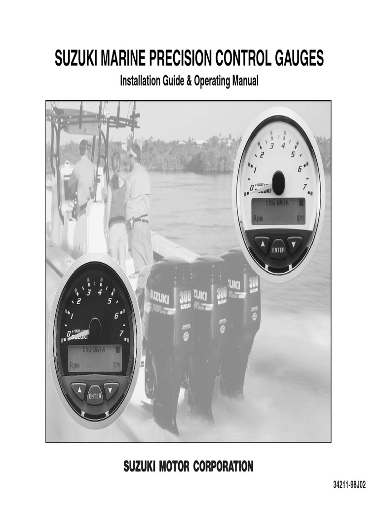 Suzuki Marine Precision Control Gauges | PDF | Menu (Computing) | Backlight