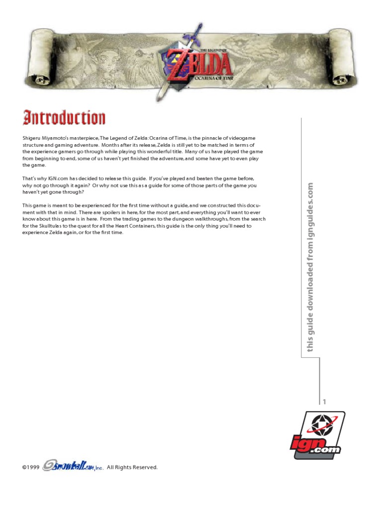 Ign Zelda64 Guide | PDF | Leisure
