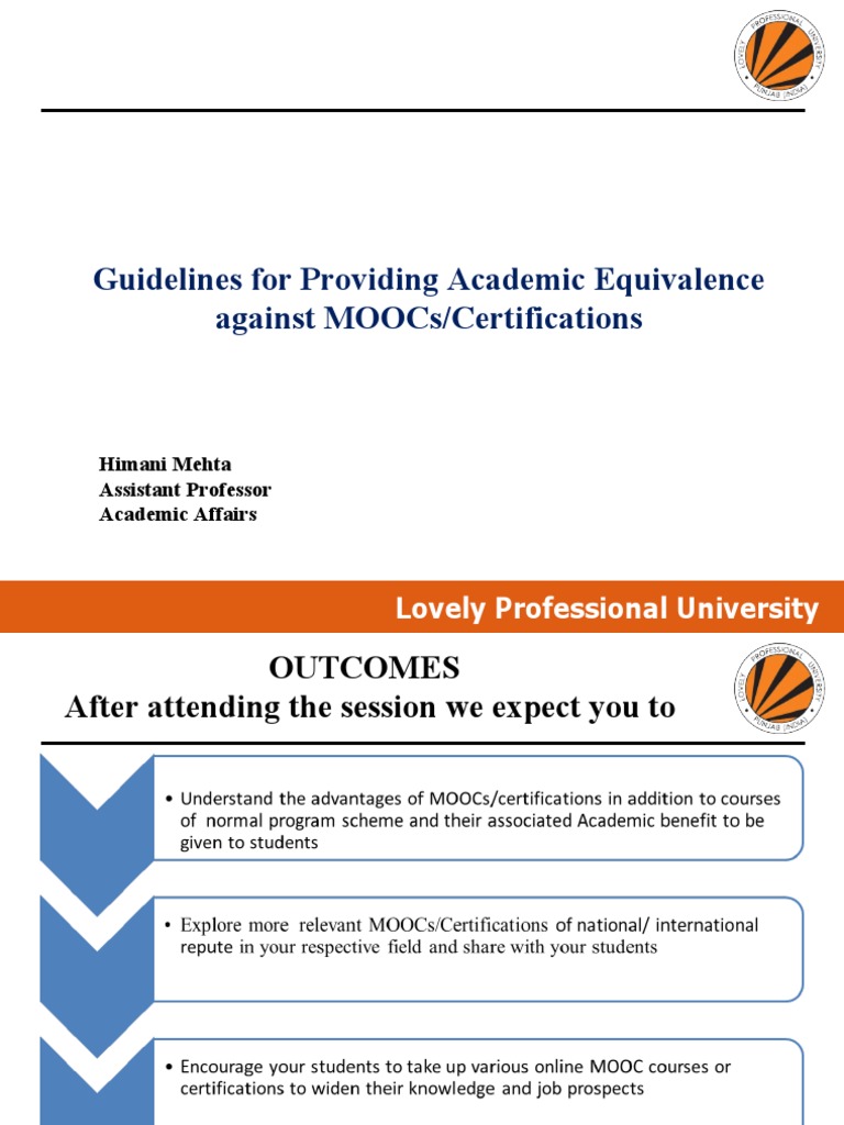 MOOC Presentation | Download Free PDF | Massive Open Online Course | Educational Technology