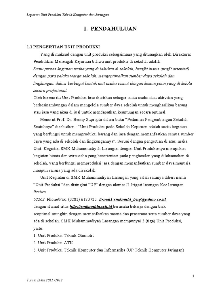 Isi Laporan UP TKJ | PDF