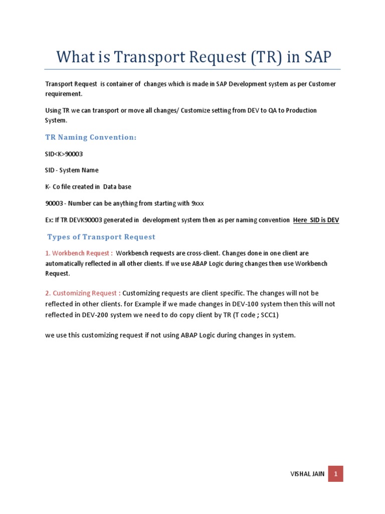What Is Transfer Request (TR) | PDF | Computer Engineering | Software ...