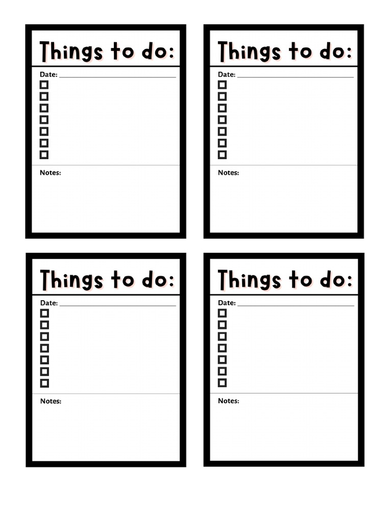 Things To Do | PDF