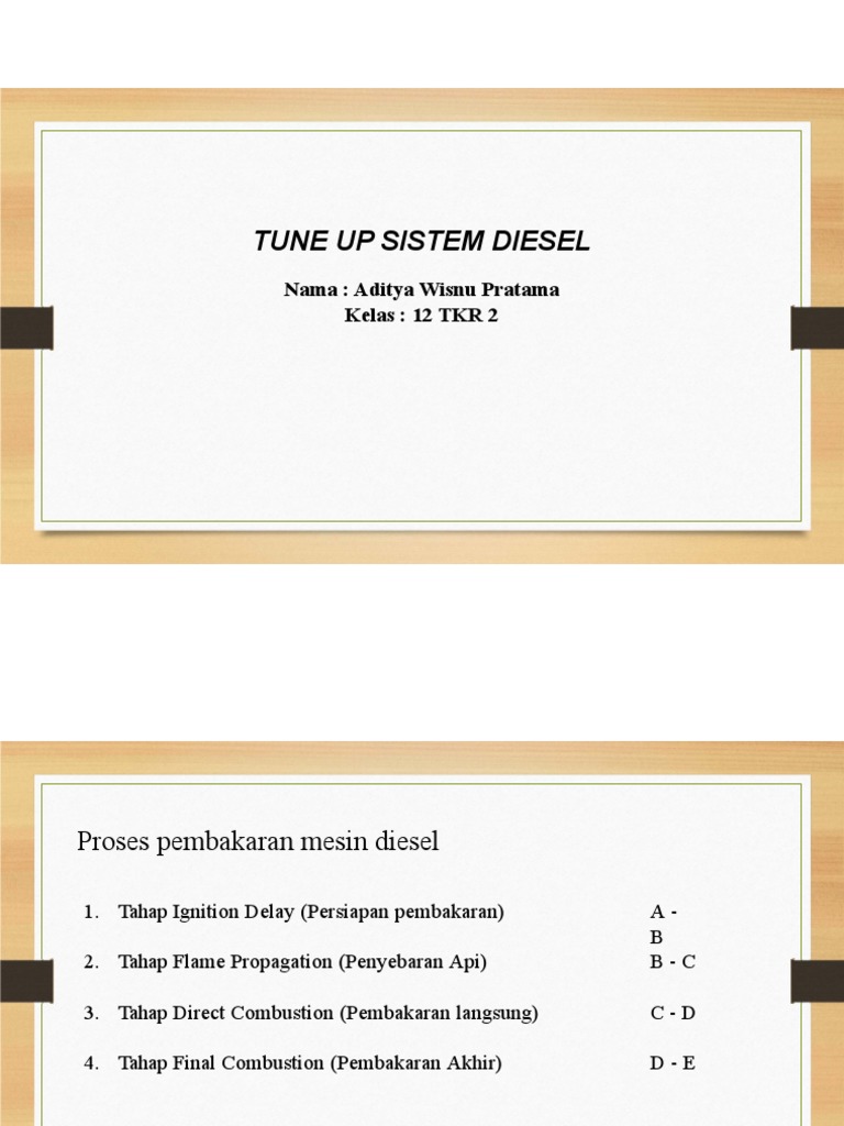 Engine Tune Up Diesel 1 | PDF