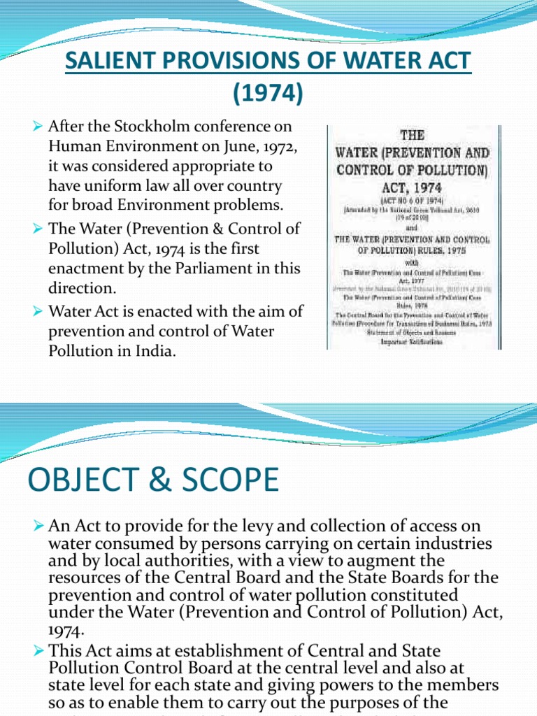 Water Act 1974 | PDF | U.S. State | Justice