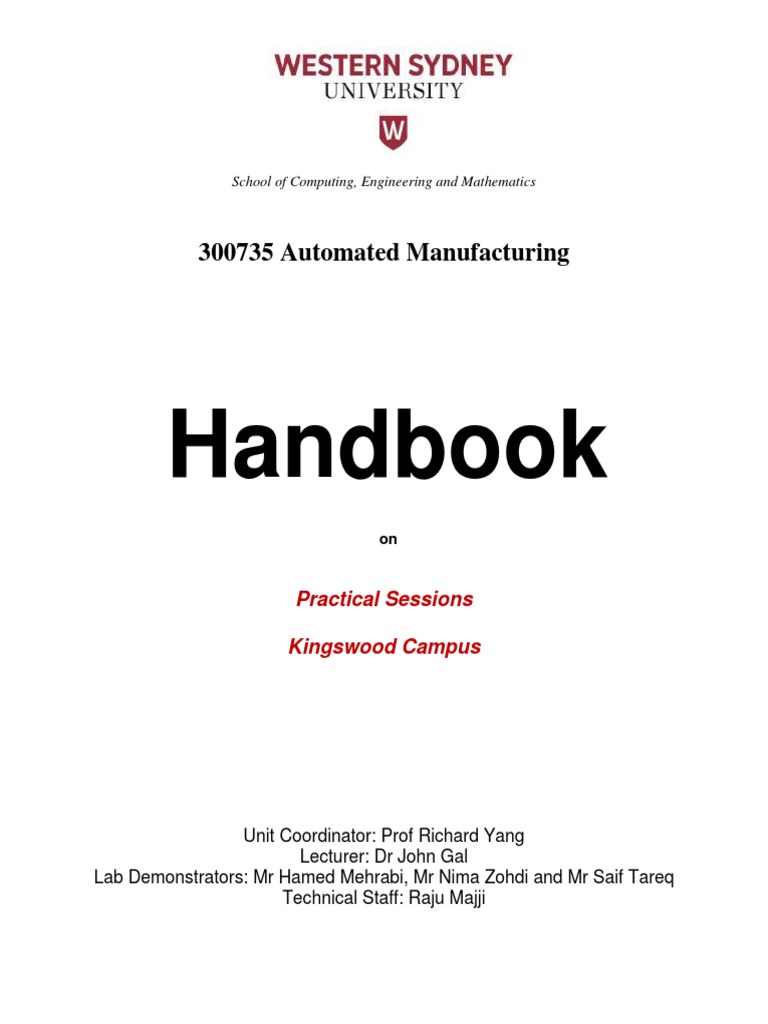 Handbook Kingswood PDF | PDF | Numerical Control | Machining