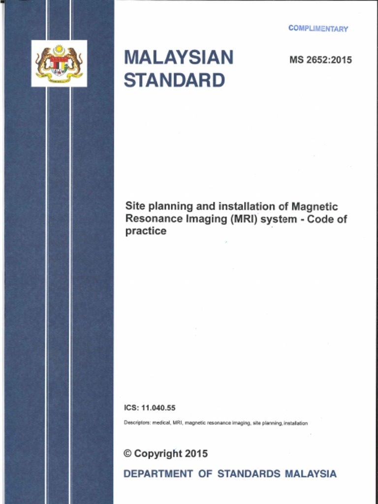 MS2652 2015 Site Planning and Installation of Magnetic Resonance ...