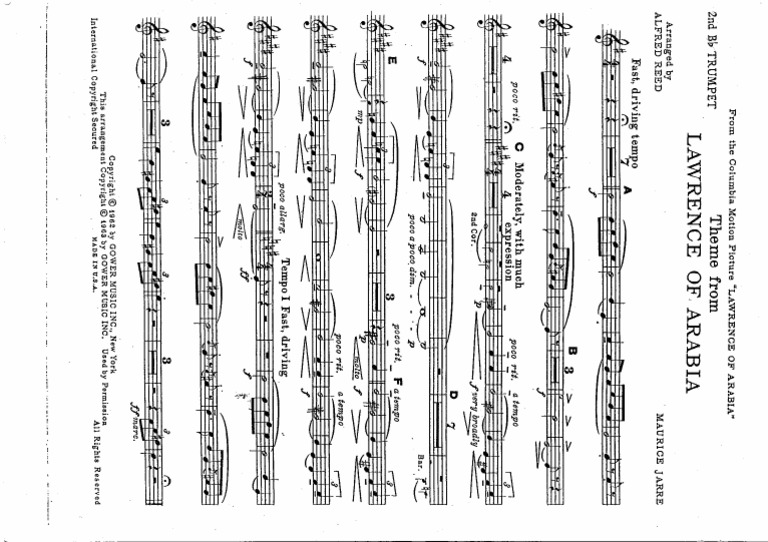 Lawrence of Arabia - Trumpet 2 | PDF