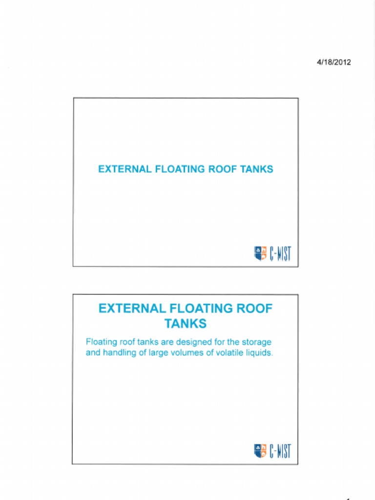 External Floating Roof Tanks - Additional Info | PDF