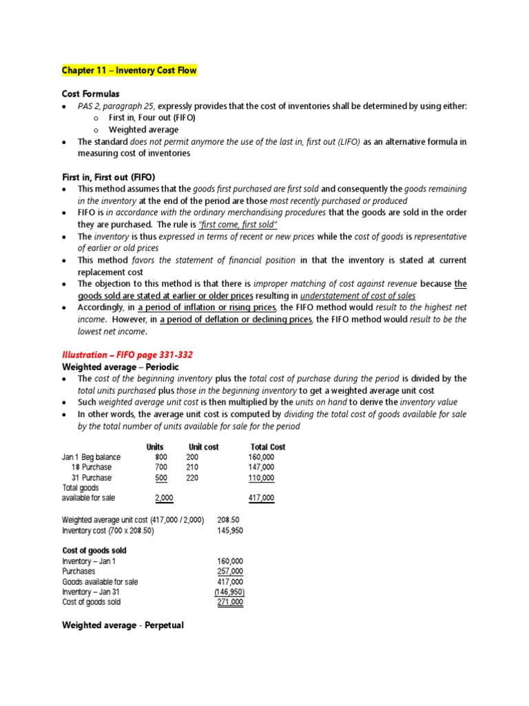 Inventory Cost Flow Methods Explained | PDF | Inventory | Cost Of Goods ...