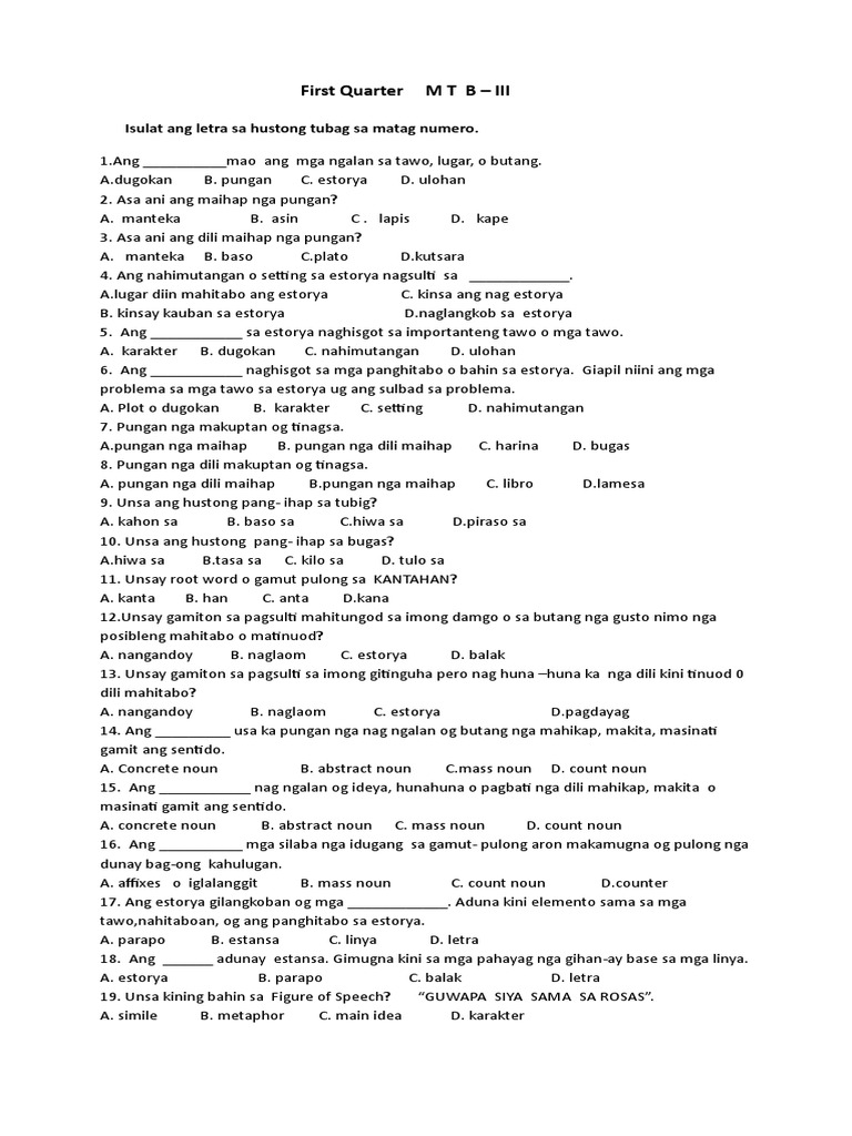PT - MTB 3 - Q1 | PDF