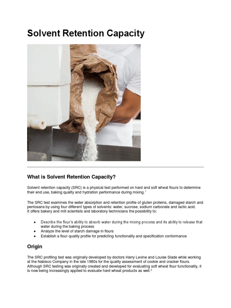 Solvent Retention Capacity | PDF | Flour | Breads