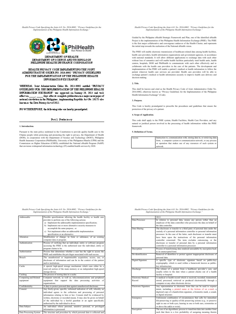 Health Privacy Code (Landscape) | PDF | Informed Consent | Medical Record