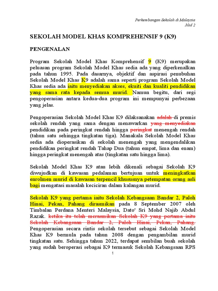 Sekolah K9 | PDF