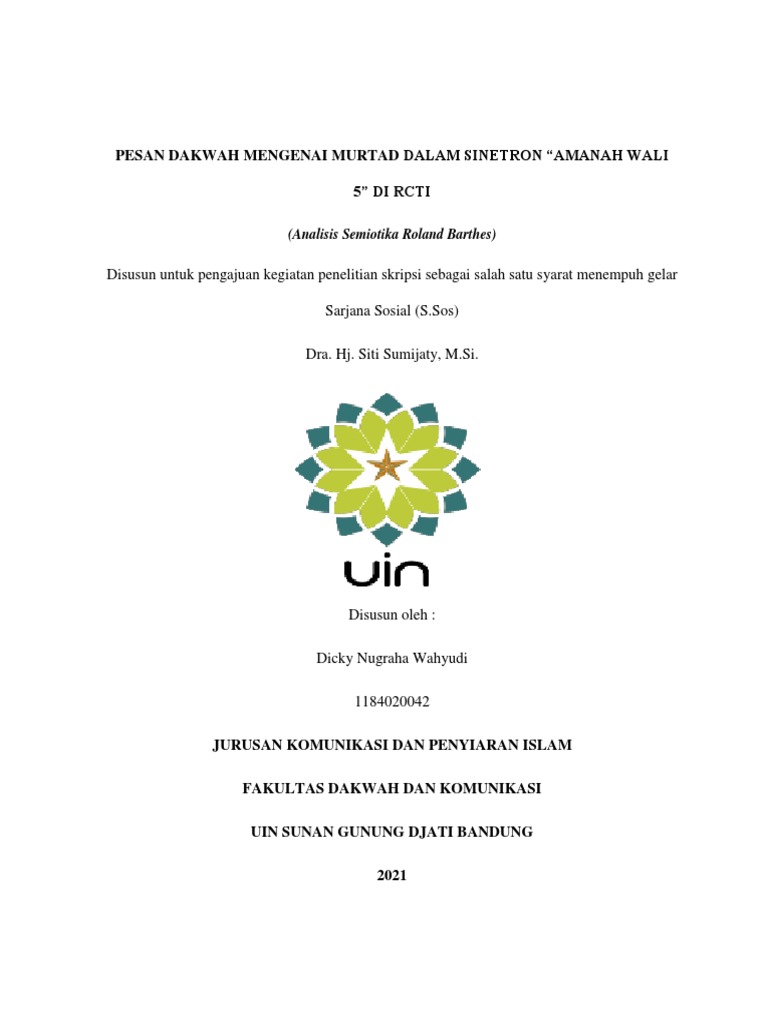 Dicky Nugraha Wahyudi KPI 1184020042 (Revisi) Proposal Skripsi | PDF