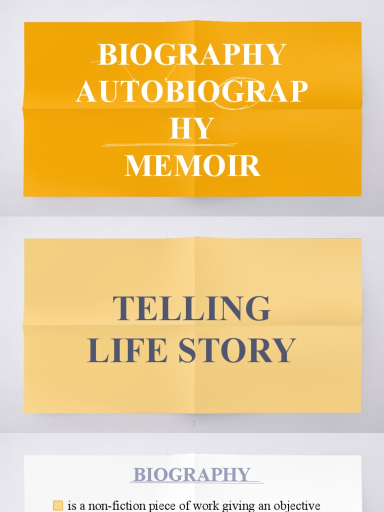 CNF Lesson 3 Bio Autobio Memoir | PDF | Biography | Autobiographies