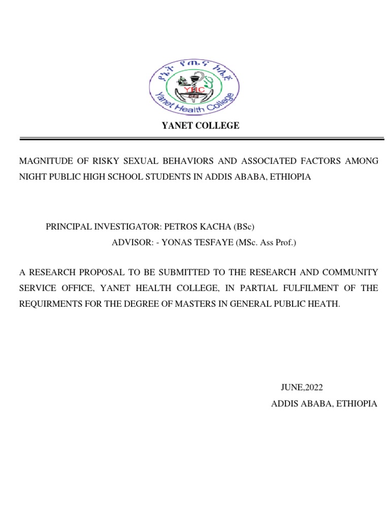 Yanet College | PDF | Sexually Transmitted Infection | Adolescence