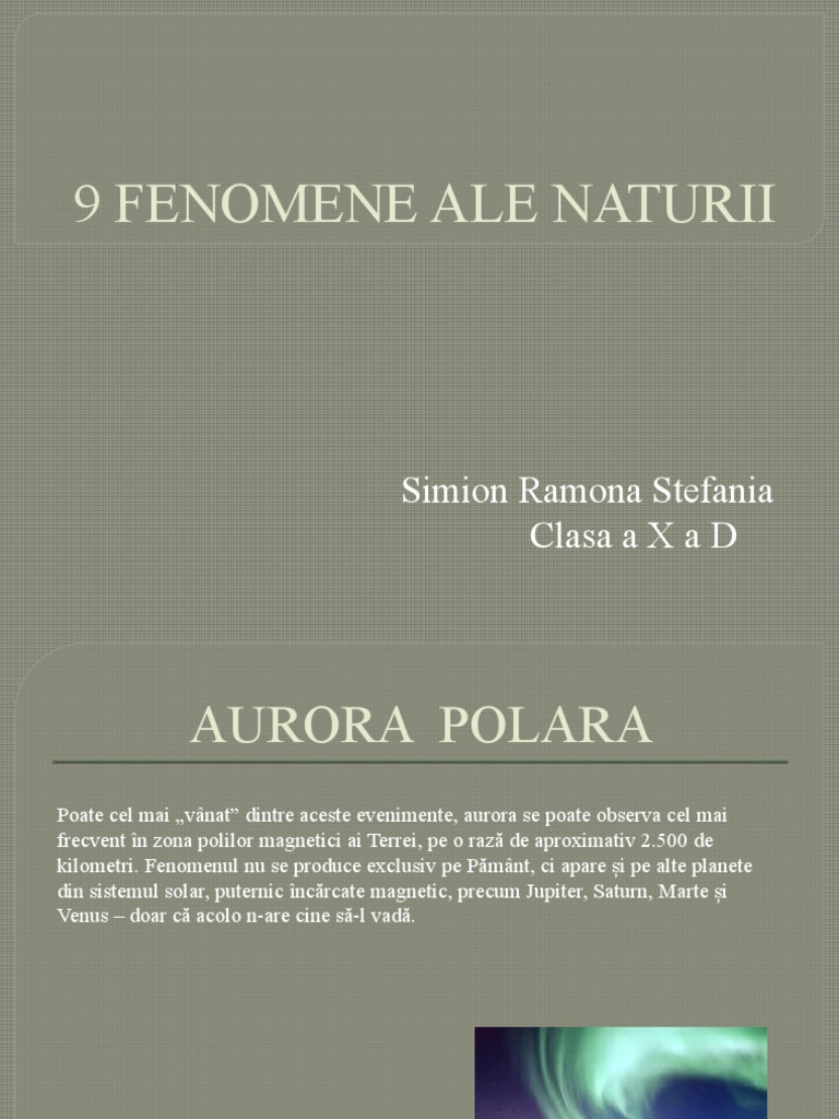 9 Fenomene Ale Naturii | PDF