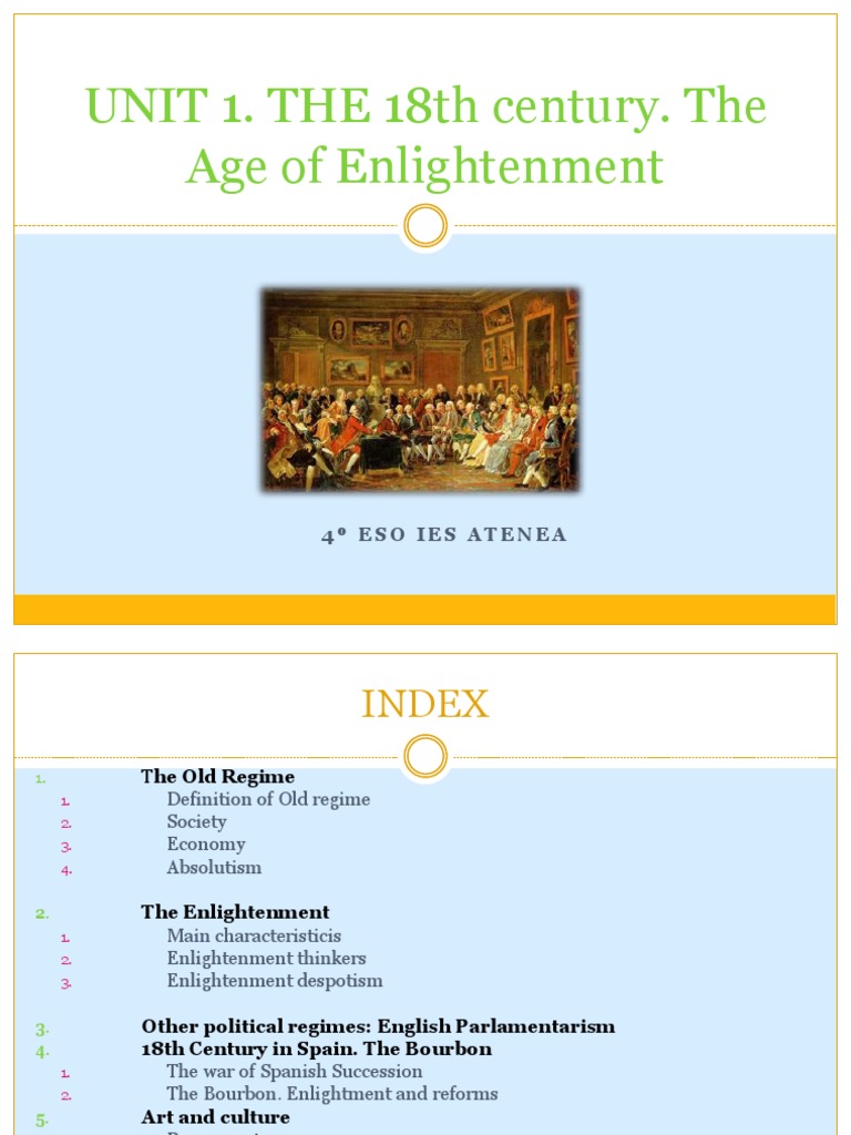 UNIT 1. 18th Centry | PDF | Age Of Enlightenment | Atlantic Slave Trade