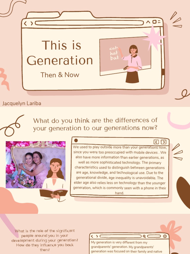 Generations Then and Now: Insights on Technological Advancement, Family ...