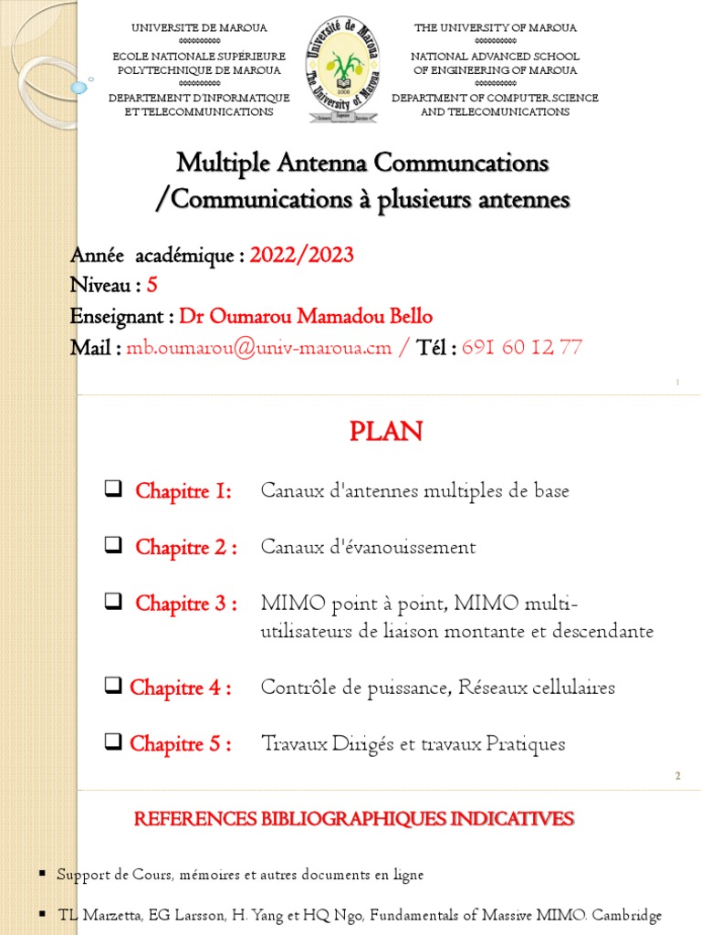 Chapitre1 MIMO | PDF | Antenne (Radio) | LTE Advanced