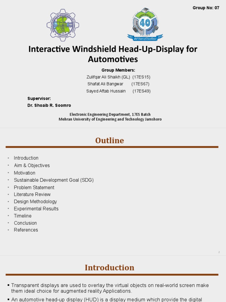 G - 7 - Interactive Windshield HUD (Final) | PDF | Manufactured Goods | Electromagnetic Radiation