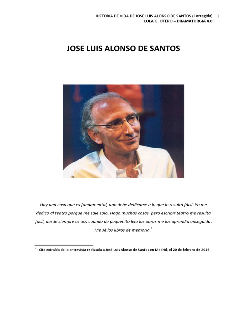 Biografía de José Luis Alonso de Santos | PDF | Teatro