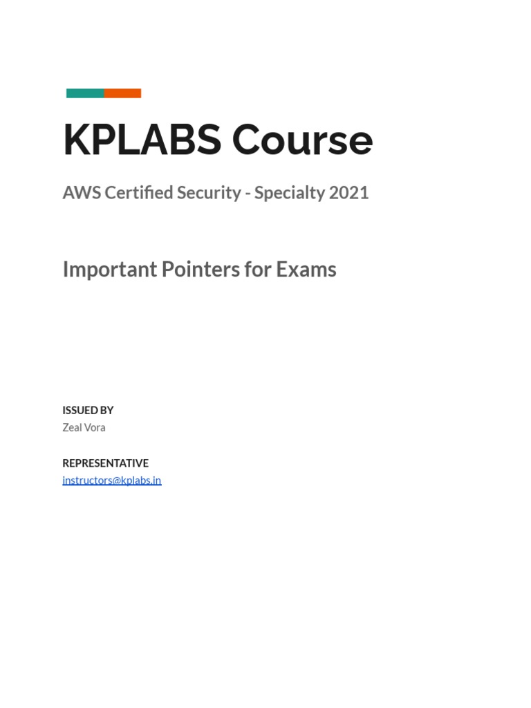 AWS Security Exam Insights by Zeal Vora | PDF | Http Cookie | Encryption