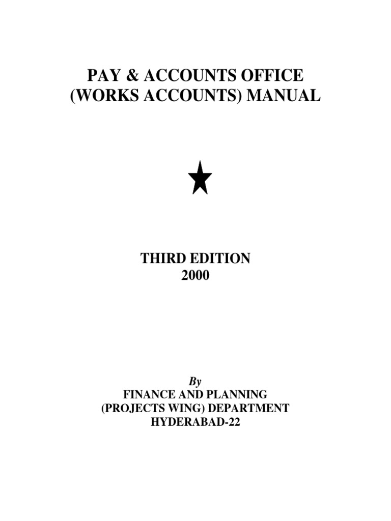 PAO Manual | PDF | Cheque | Audit