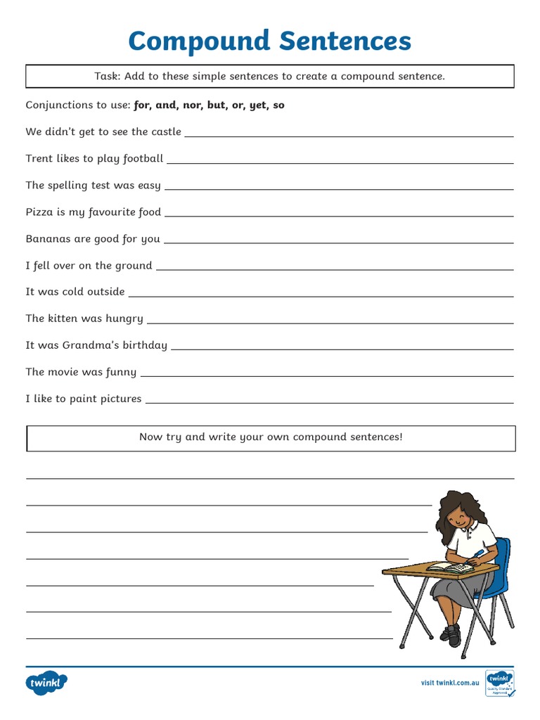 Au L 53488 Compound Sentences Activity Sheet English - Ver - 1 | PDF
