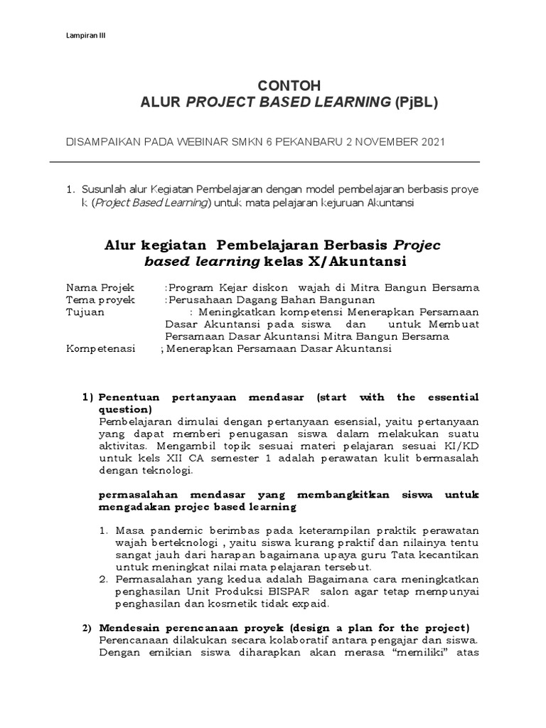 Contoh PJBL | PDF