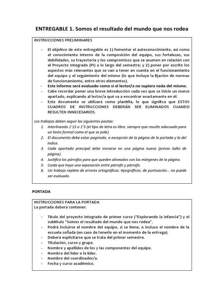 ENTREGABLE 1. (Plantilla e Instrucciones) | PDF