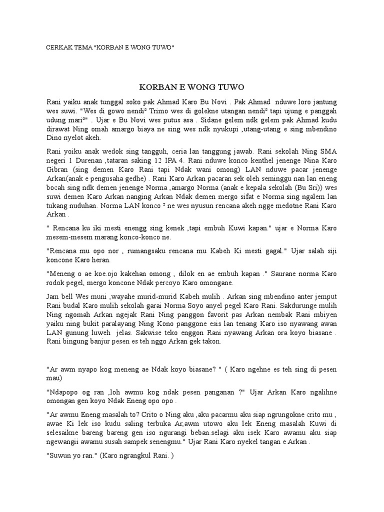 Cerkak Tema Mona | PDF