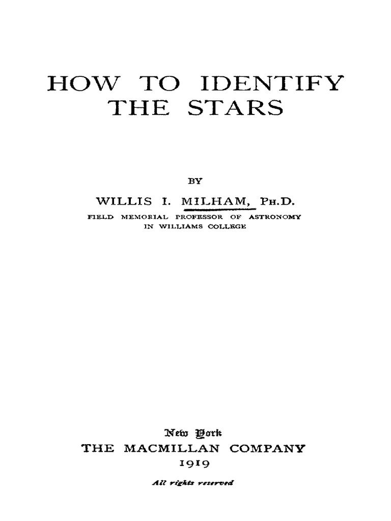 Willis I Miham - How To Identify The Stars | PDF | Apparent Magnitude ...