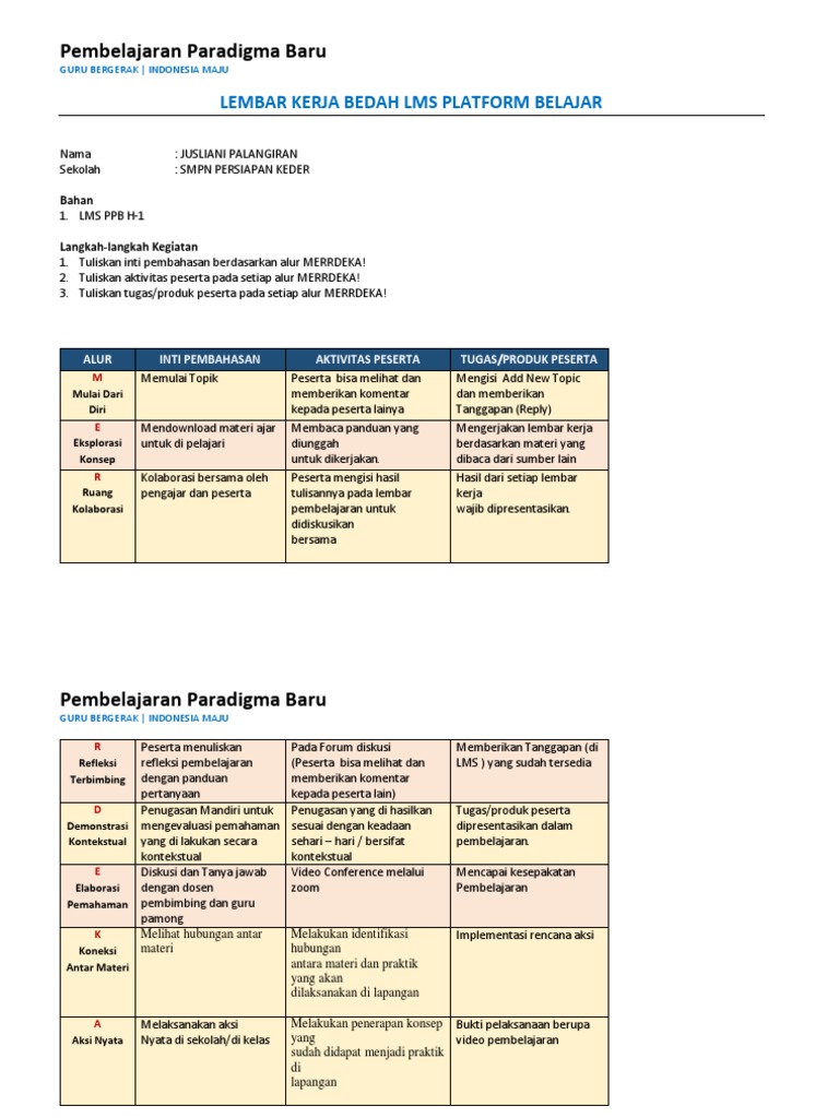 Contoh Merdeka Belajar | PDF